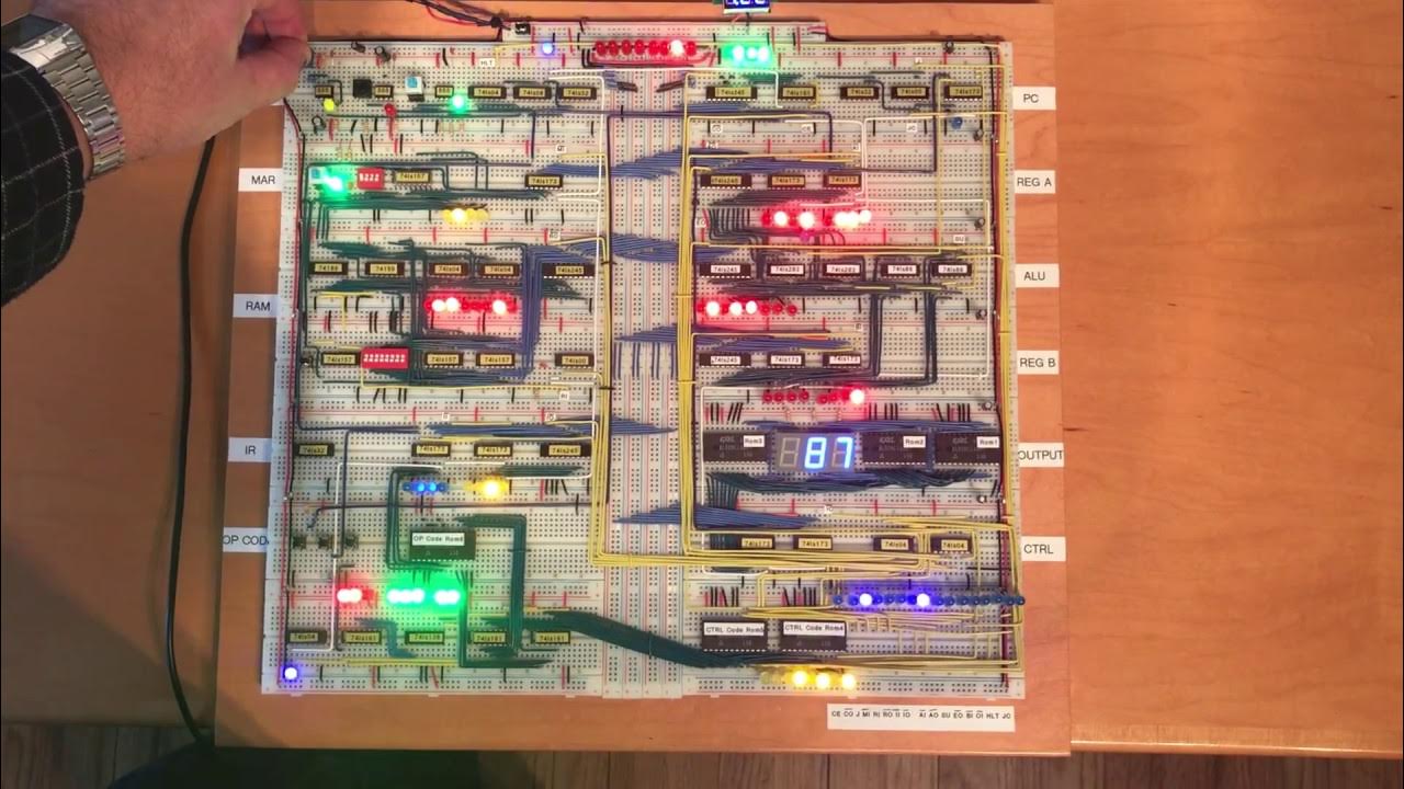 My build of Ben Eater SAP 8-bit computer with Jump Circuit - YouTube