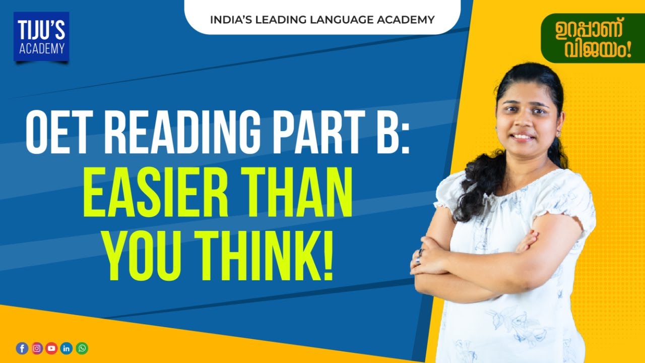 OET Reading Part B: It's Easier Than You Think! - YouTube