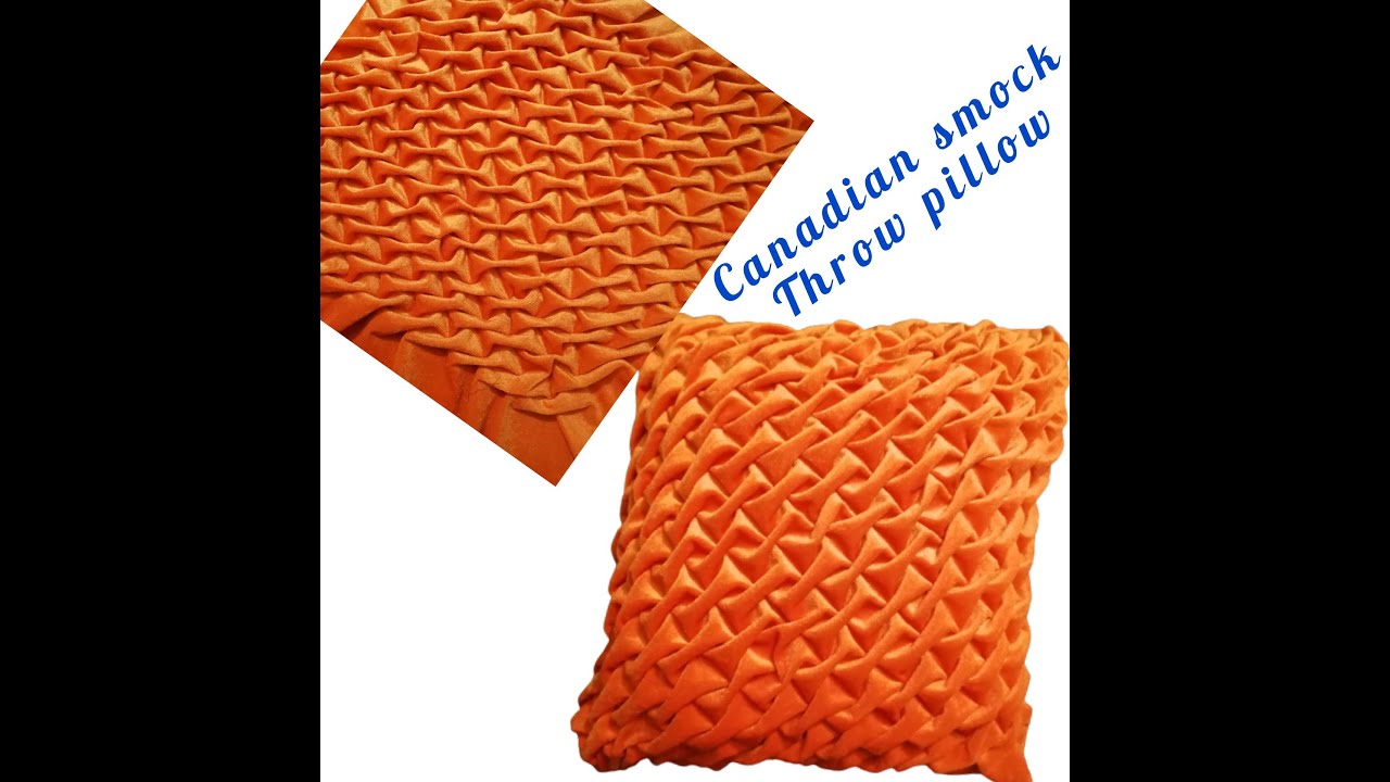 DIY How to make Canadian smocking throw pillow||Ahviworld - YouTube