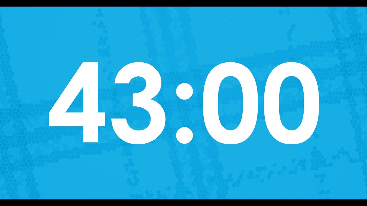 Forty-Three-Minute (43 min) Countdown Timer - YouTube