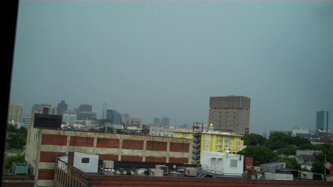 lightning over Boston rain storm August 2017 VID00315 - YouTube