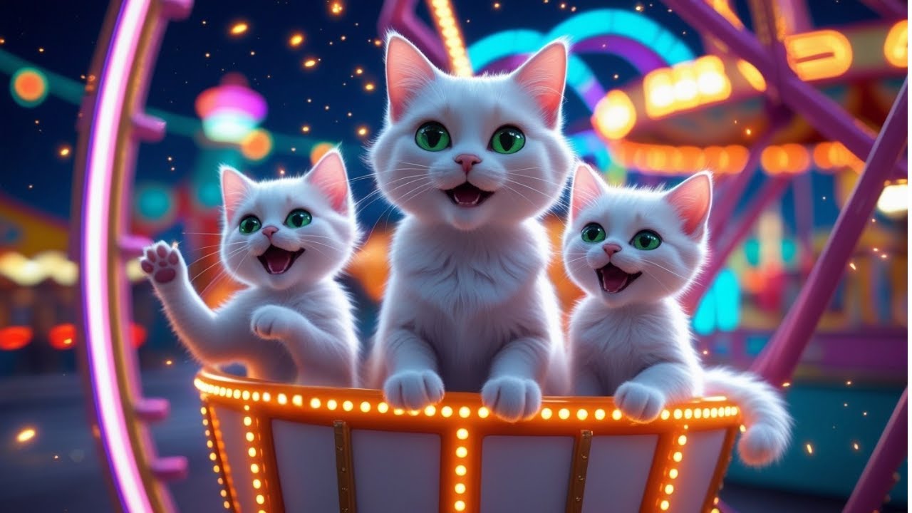 Mama Cat’s First Amusement Park Adventure with Her Kitten – You Won’t ...