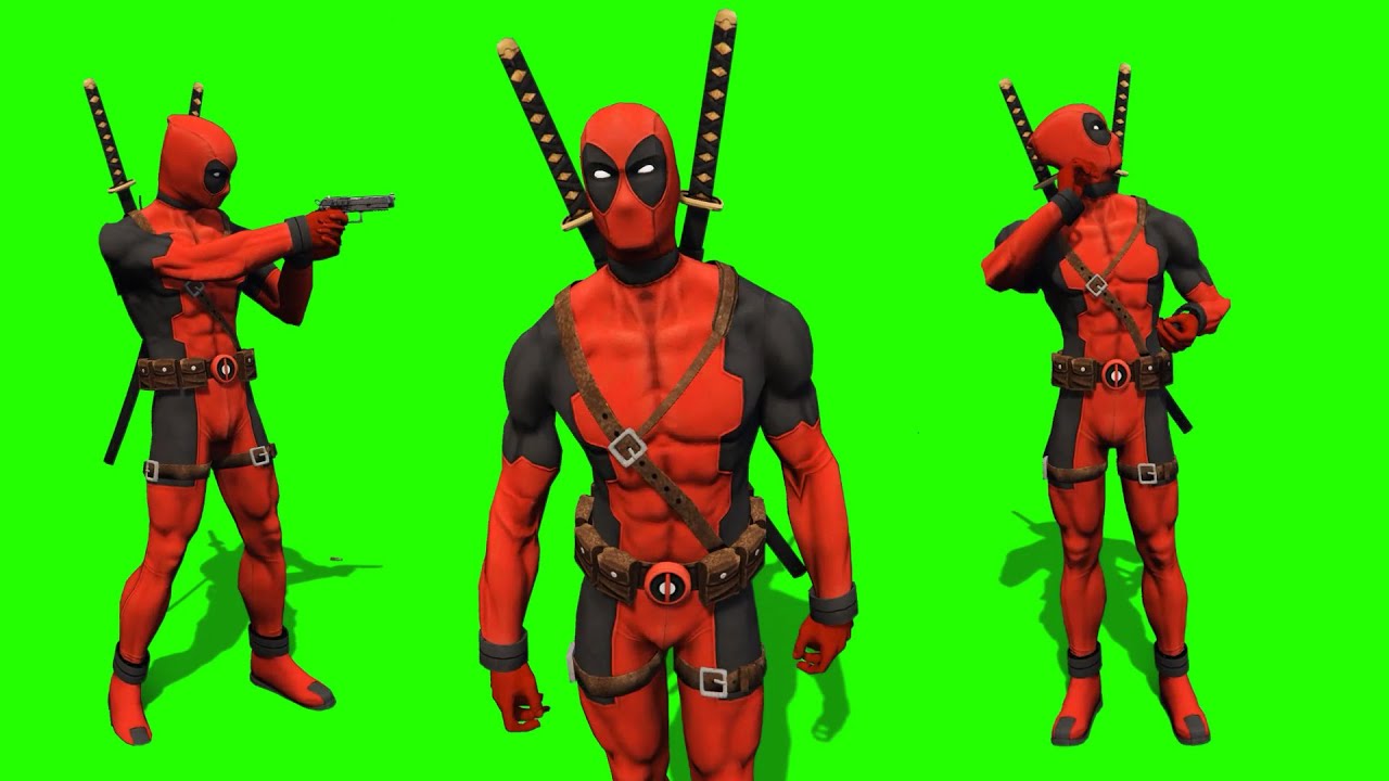 Green Screen Deadpool || Deadpool Scene || GTA 5 Mods || Green Screen ...