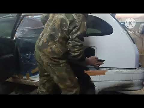 оклейка парашютом для перехода, покраска под лак - YouTube