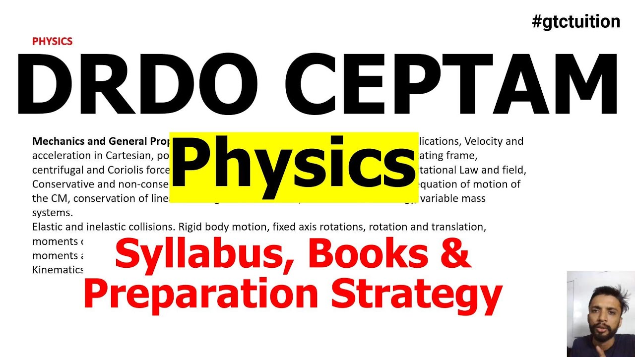 DRDO Ceptam Physics Syllabus ( tentative), Books and Preparation ...