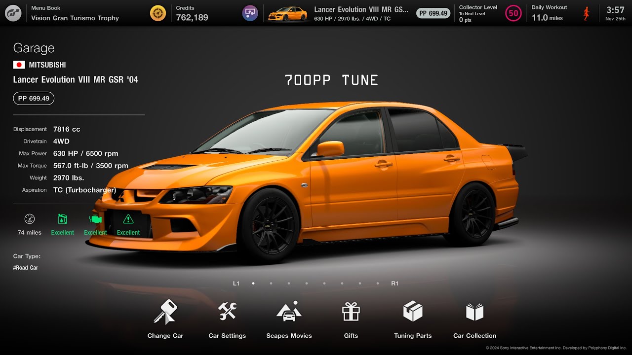 [Gran Turismo 7] Lancer Evo VIII MR'04 LS7 swap 700pp tune - YouTube