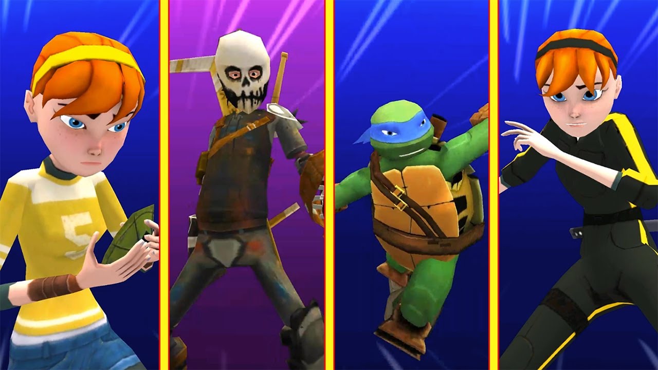 TMNT Legends Leo, April, Casey Jones, April Kunoichi - YouTube