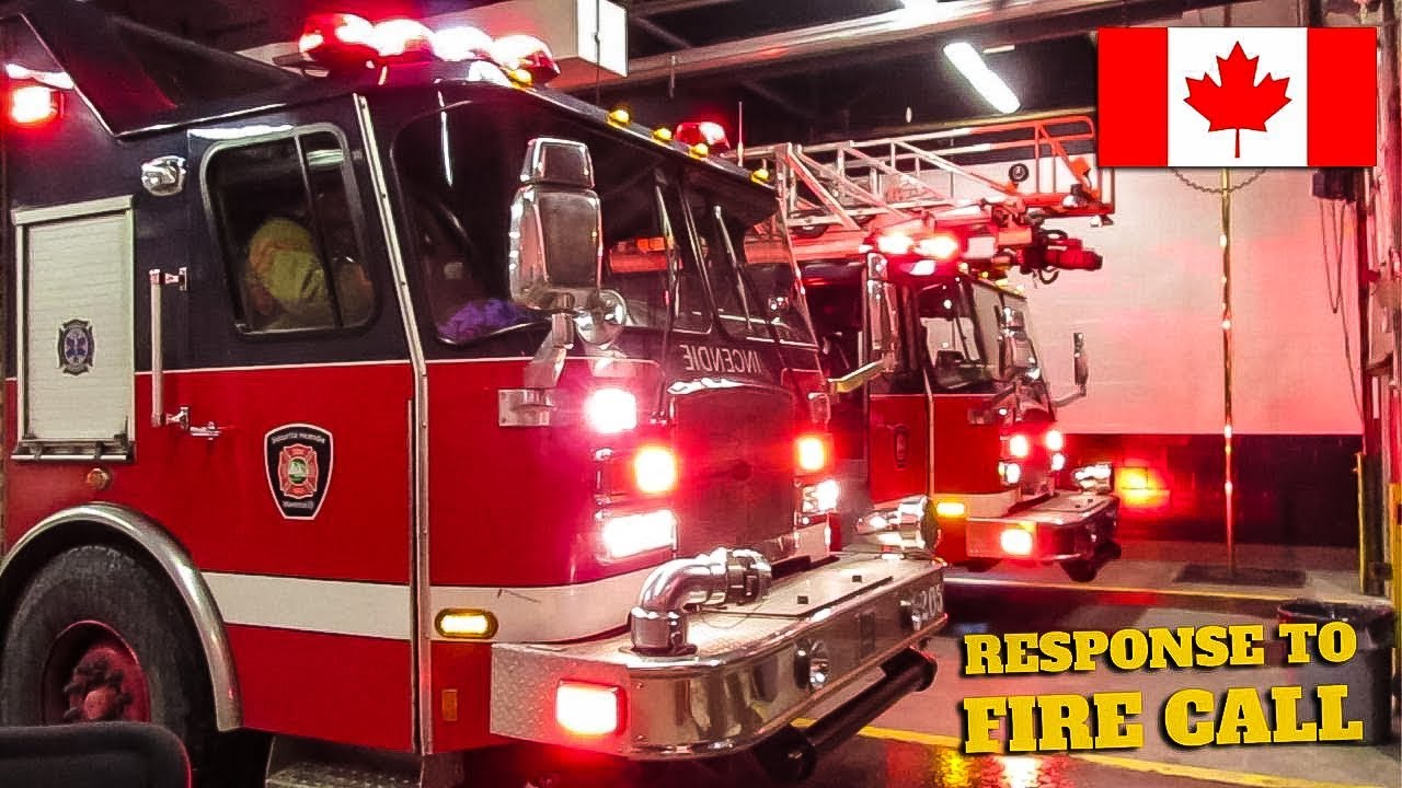 Montréal | Montréal Fire Service (SIM) Pumper 205, Ladder 405 & Tower ...