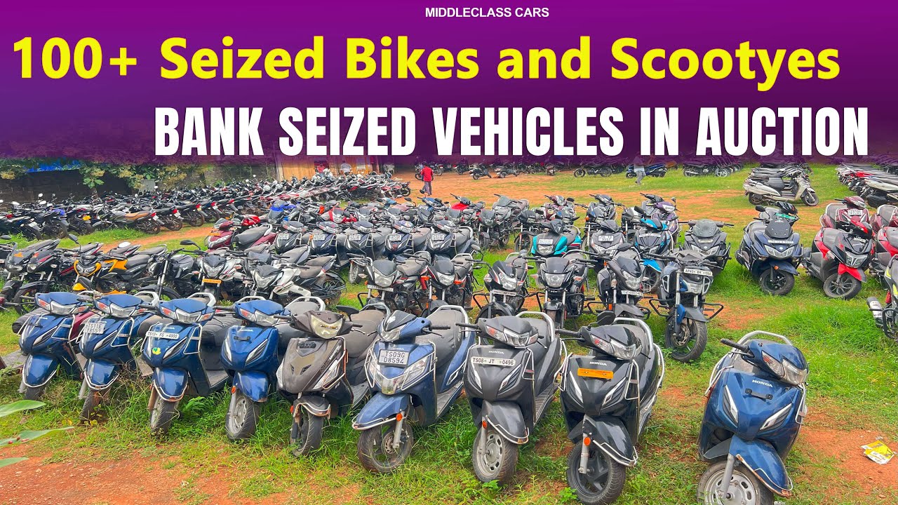 20 Sep Saturday Auction ll 100+ Bank Seized Bikes Scootys ll బ్యాంకు ...