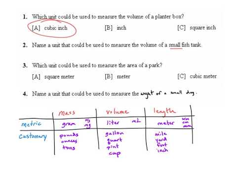 Appropriate Units of Measurement - Examples - YouTube