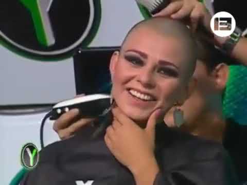 beautiful women headshave on TV Show - YouTube