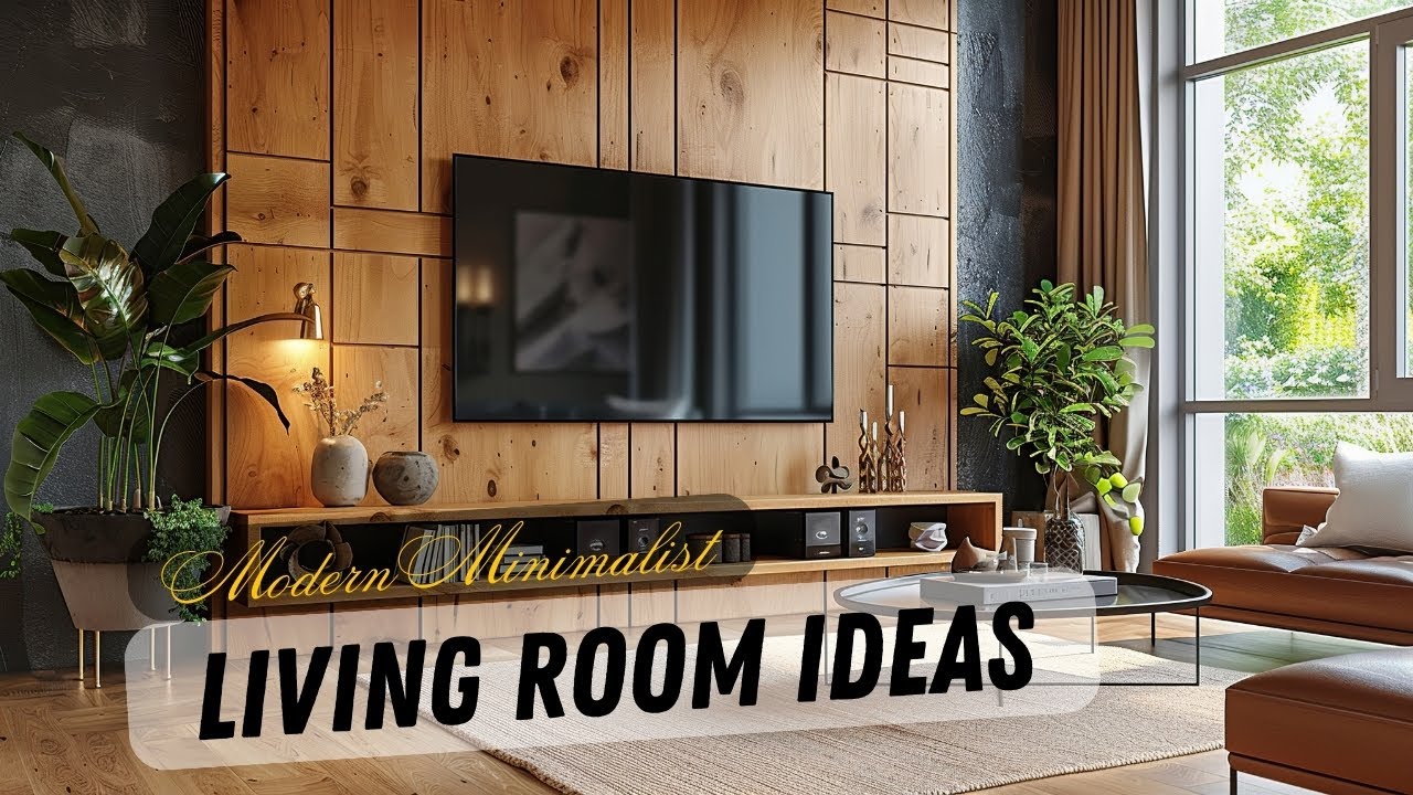 Modern Minimalist Living Room with TV Wall Cabinet Furniture ...