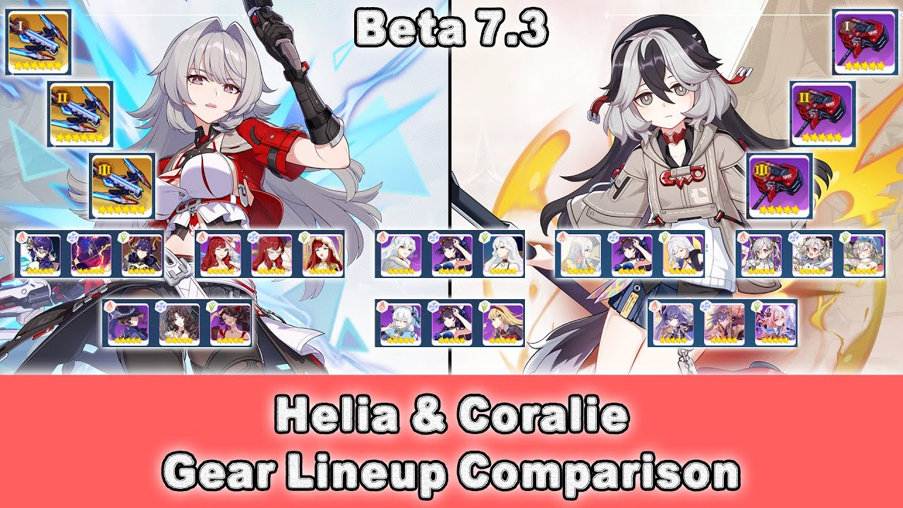 [Beta 7.3] Honkai Impact 3 SEA - Helia & Coralie Gear Lineup Comparison ...