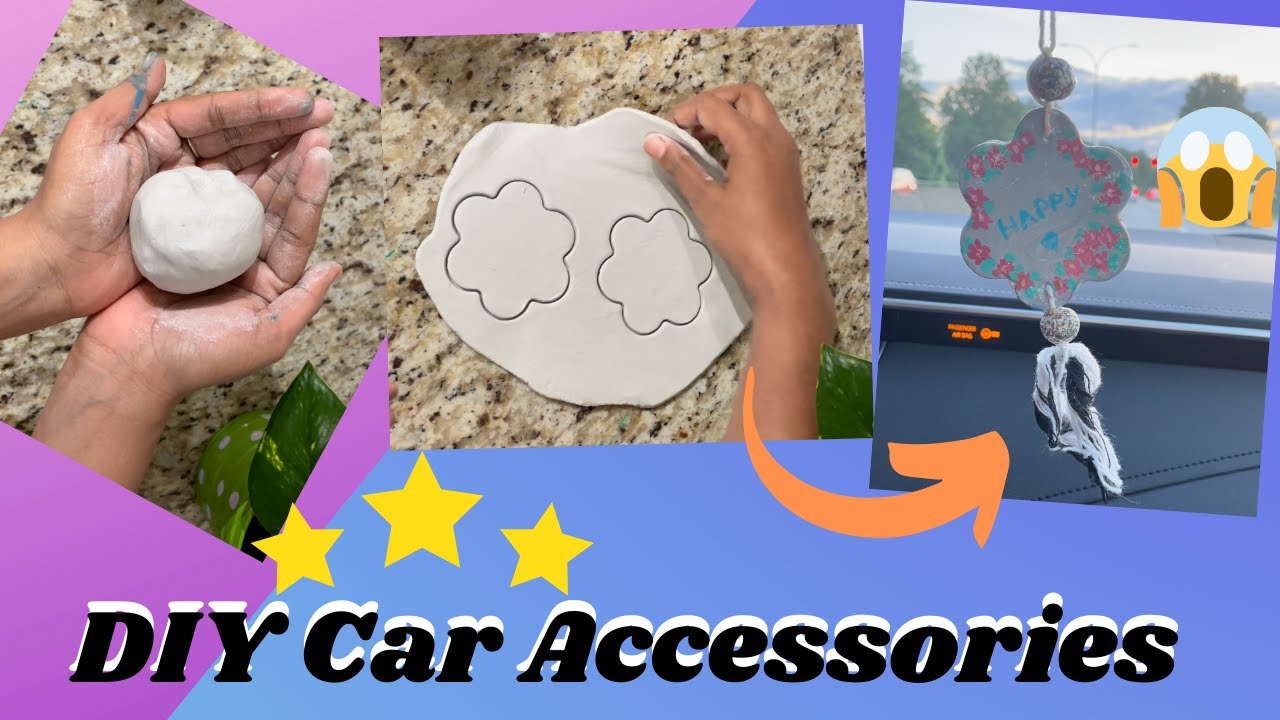 DIY CAR Mirror Hanging Using Air Dry Clay | Car Accessories | Art n you ...