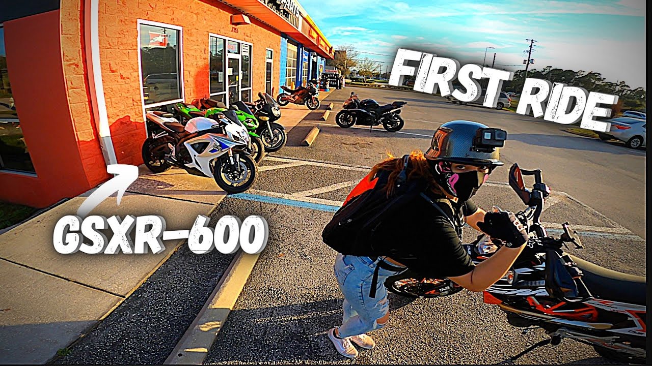 FIRST RIDE ON A SUZUKI GSXR 600 | Mr2Moto - YouTube
