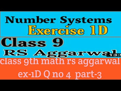 class 9 math rs Aggarwal exercise 1D part-3 - YouTube
