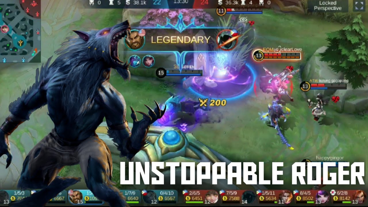 Unstoppable roger phantom pirate | Roger montage | Mobile legends bang ...