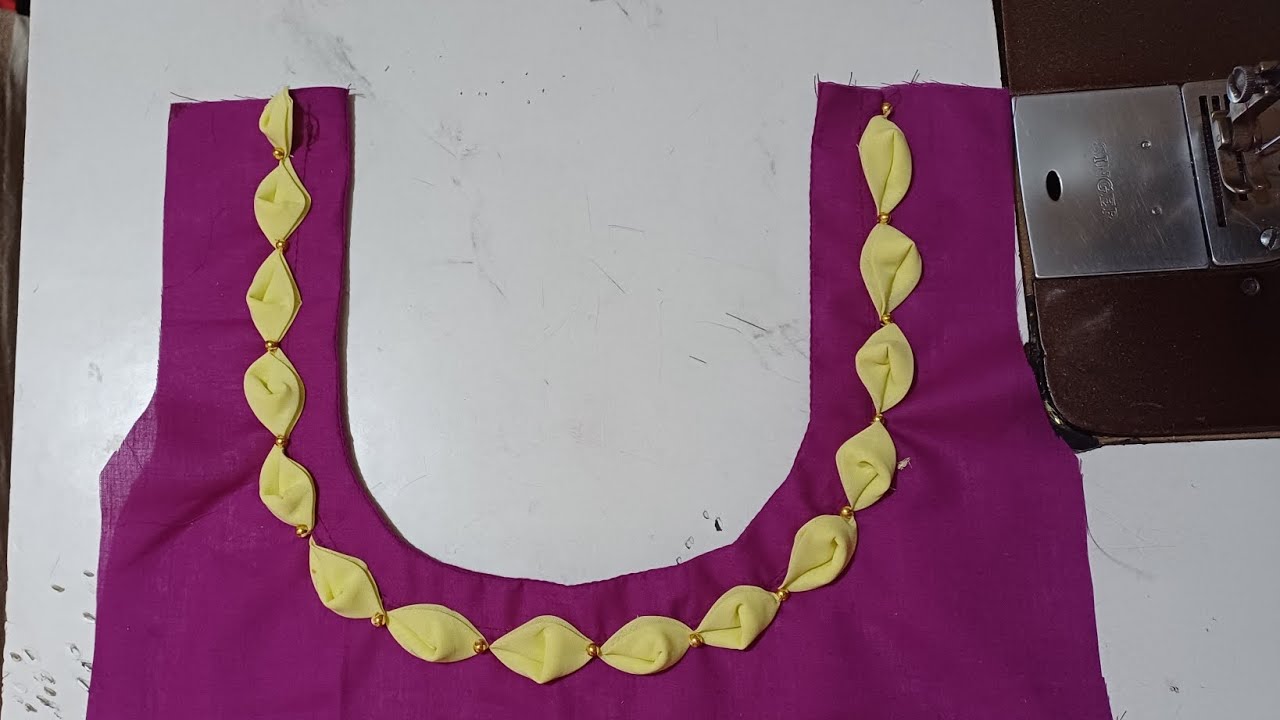 Round Neck Fabric Triangles or Pearls से बनाएं खूबसूरत डिज़ाइन ...