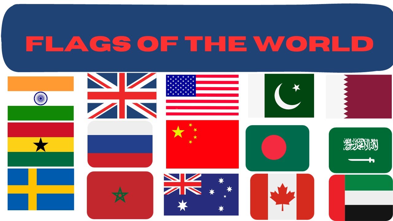 Flags of The World | Flags of 50 Countries | Learn Flags For Kids - YouTube