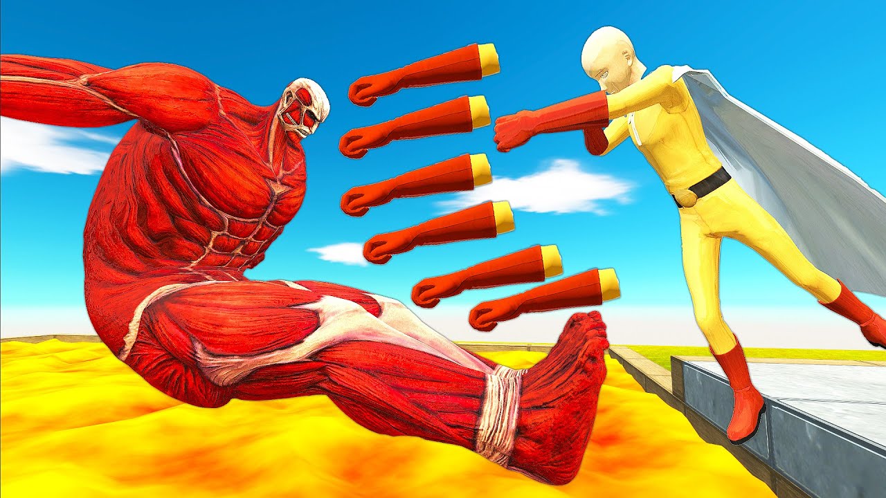 SAITAMA PUNCH MONSTERS IN THE LAVA - Animal Revolt Battle Simulator ...
