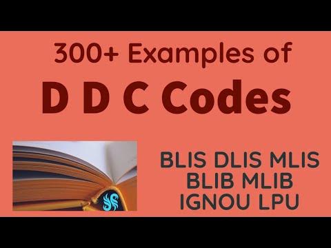 300 PLUS EXAMPLES OF DDC CODES | BLIS MLIS | LIBRARY AND INFORMATION ...