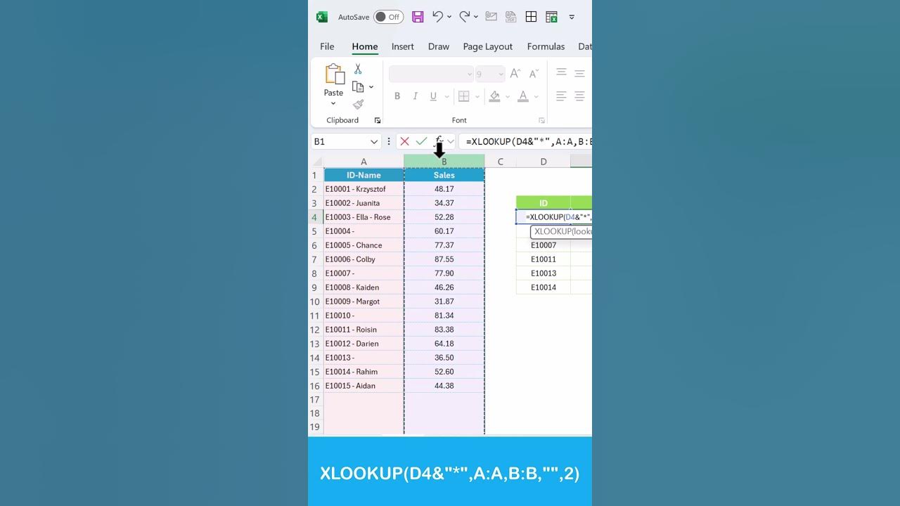 Xlookup Formula With Wildcard In Excel Excelformula Exceltips Shorts Youtube