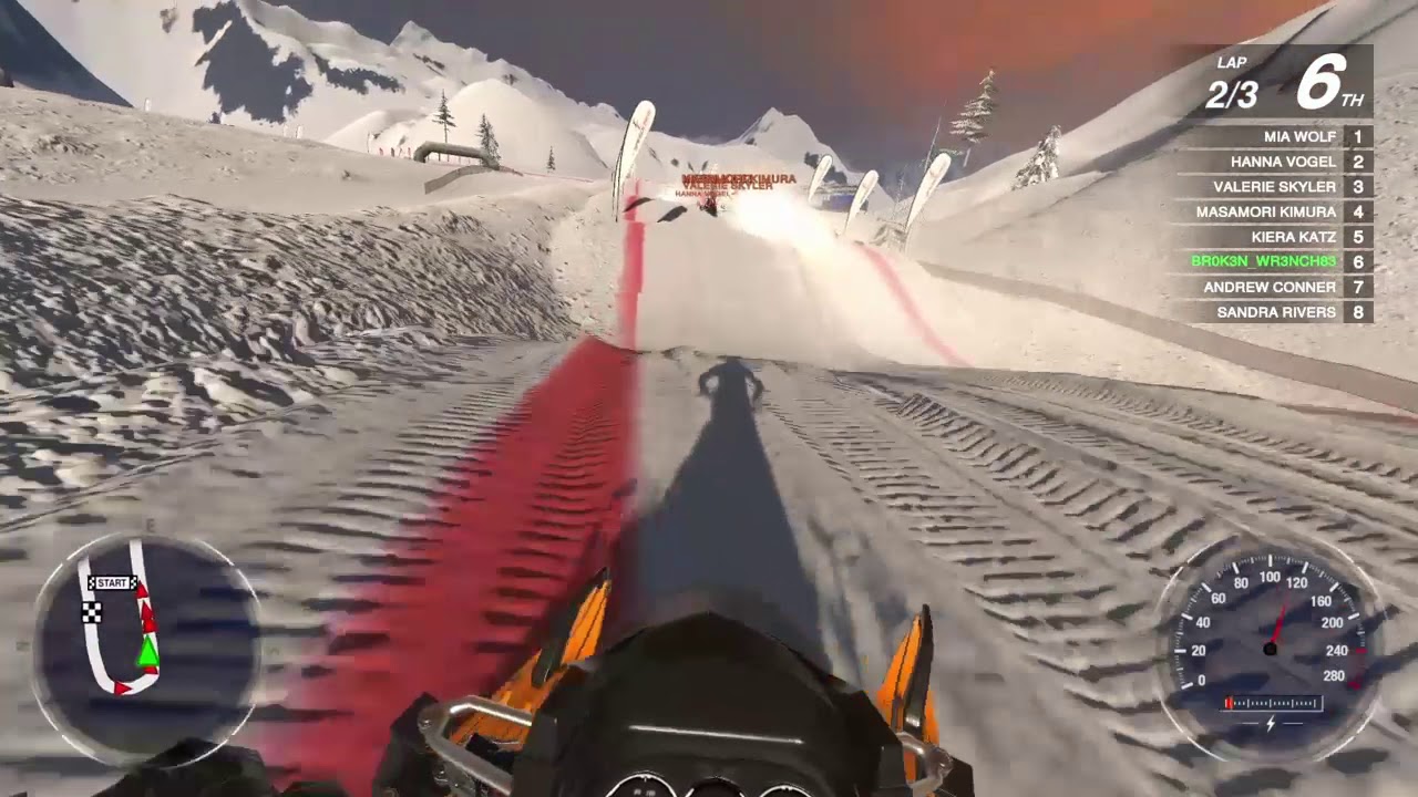 Snow moto racing - YouTube