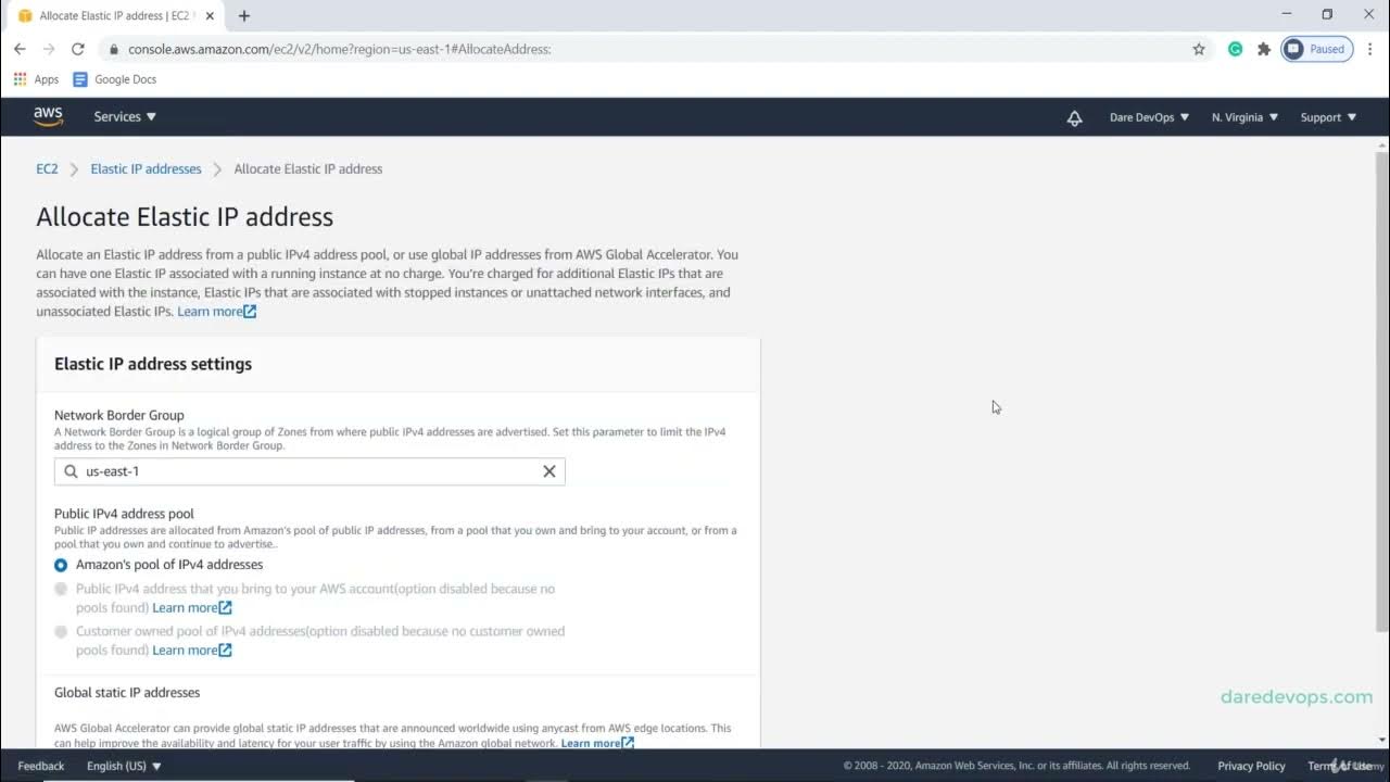 Devops Project 2022 |Deploying to AWS EC2 Instance| 3 Attaching An Elastic IP Address to EC2 ...