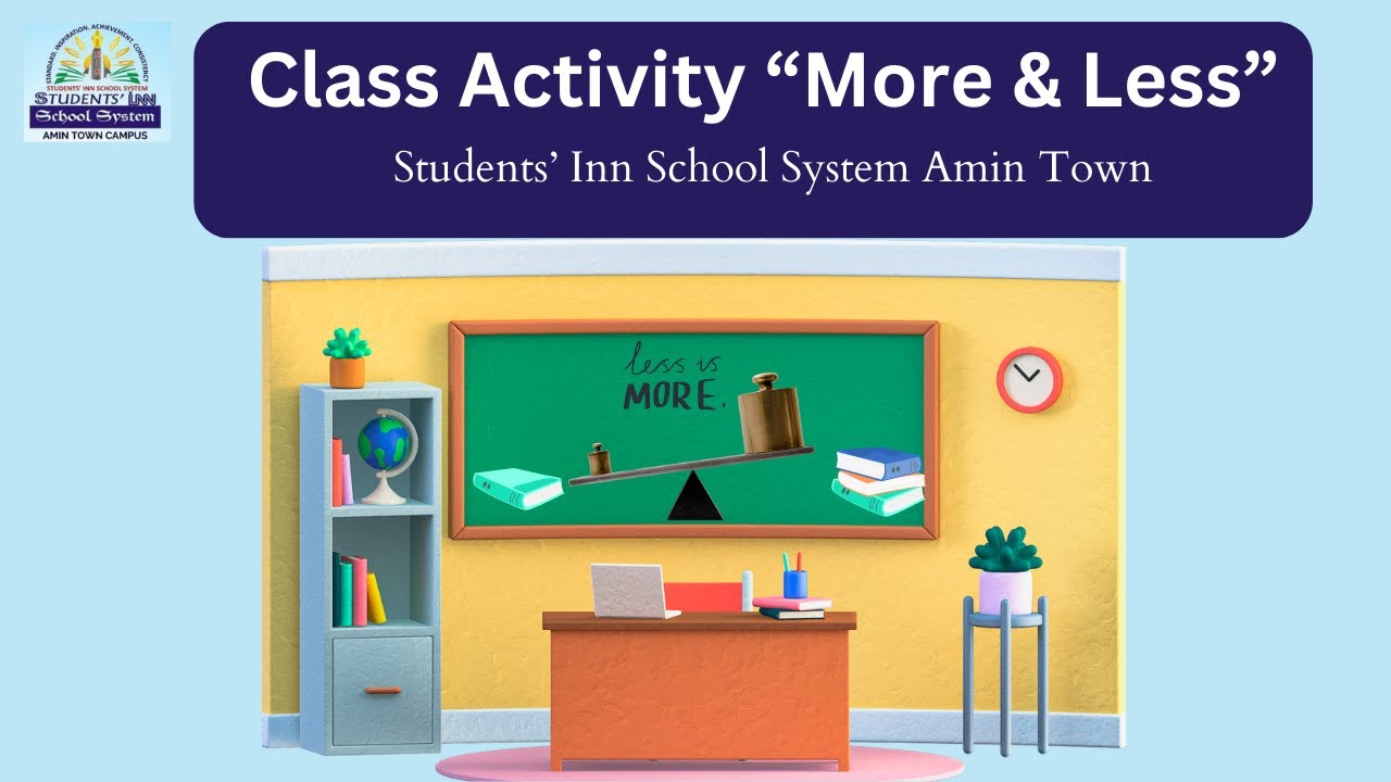 More and Less | Comparison for Kids | Students' Inn School System Amin ...