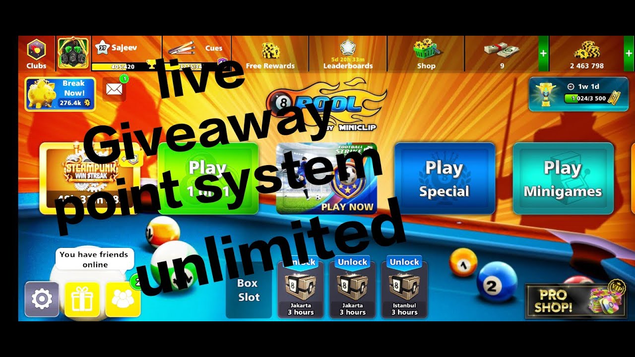 8 Ball Pool Coins Giveaway With Points System. - YouTube