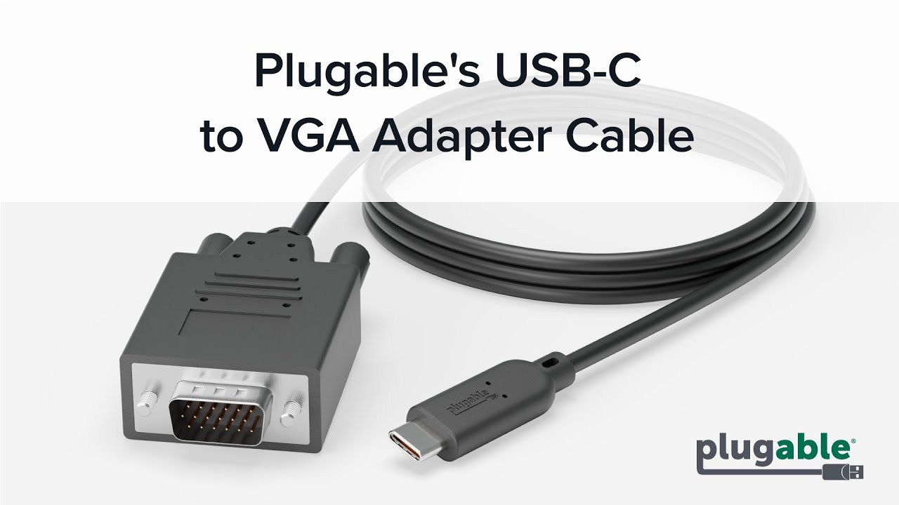 Plugable's USB-C to VGA Adapter Cable - YouTube