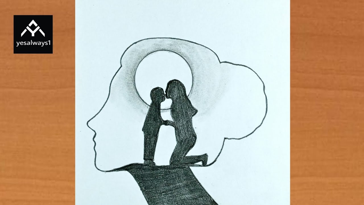 how to draw mother and son drawing step by step pencil drawing ...