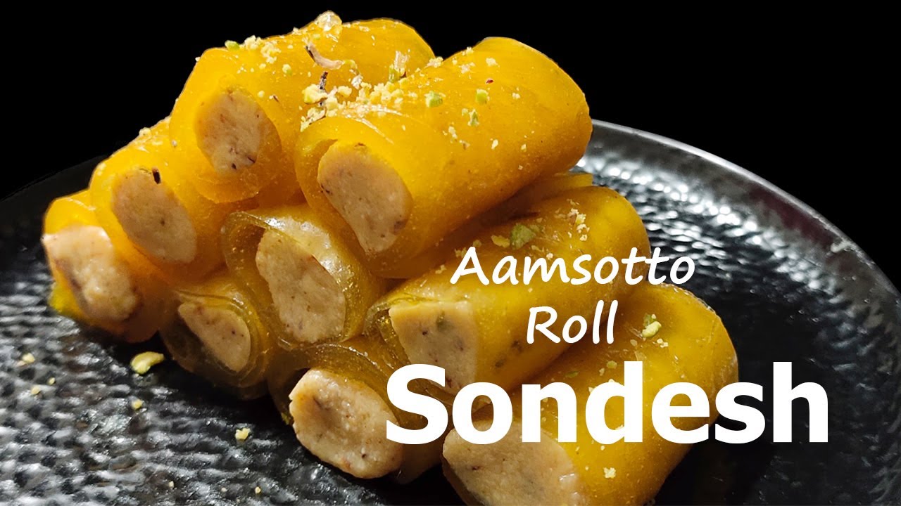 Aamsotto Sandesh | aamsotto roll sondesh | how to make aamsotto sweet ...