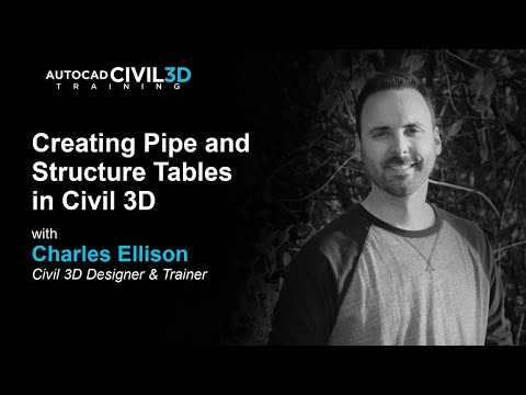 Creating Pipe and Structure Tables in Civil 3D - YouTube