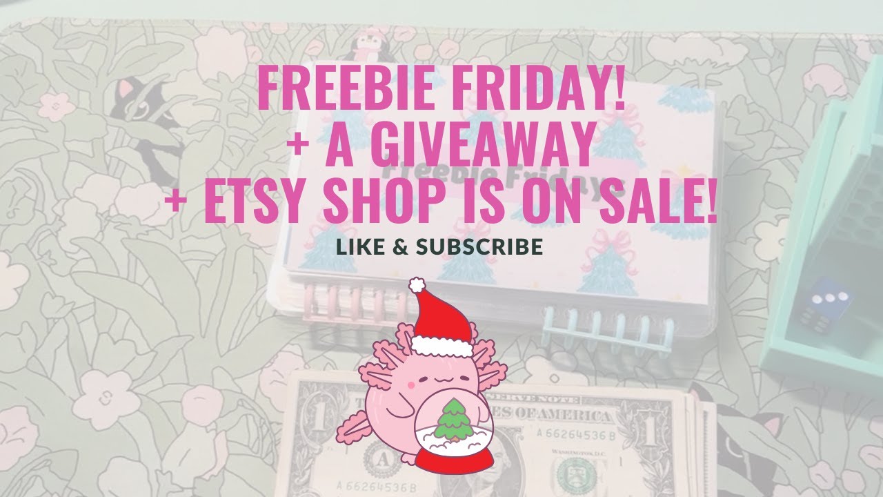 Freebie Friday + a Giveaway + Etsy Shop on Sale! - YouTube