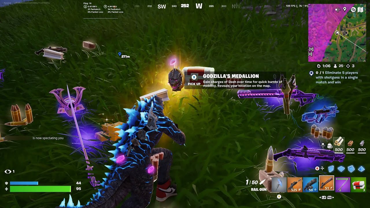 Godzilla! Crowned Victory Royale Fortnite Chapter 6 Season1 No Building ...