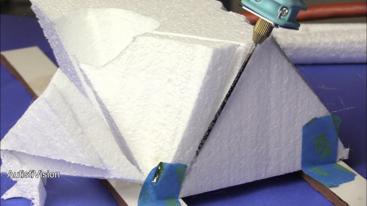 Styro cutter slicing thick styrofoam - Satisfying!! - YouTube