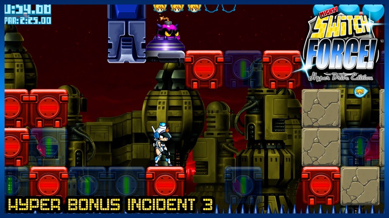 Mighty Switch Force! Hyper Drive Edition | Hyper Bonus Incident 3 - YouTube