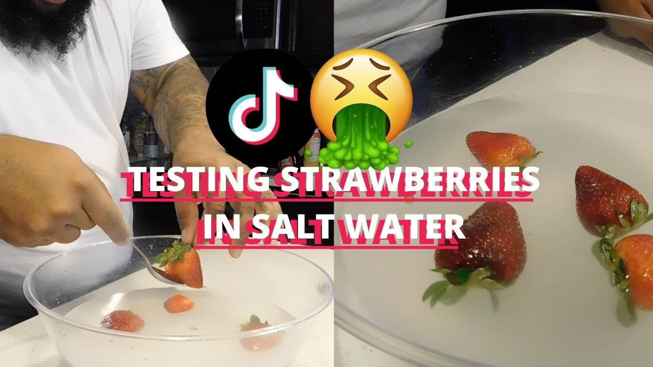 WE SOAKED STRAWBERRIES IN SALT WATER | BUGS?! - YouTube