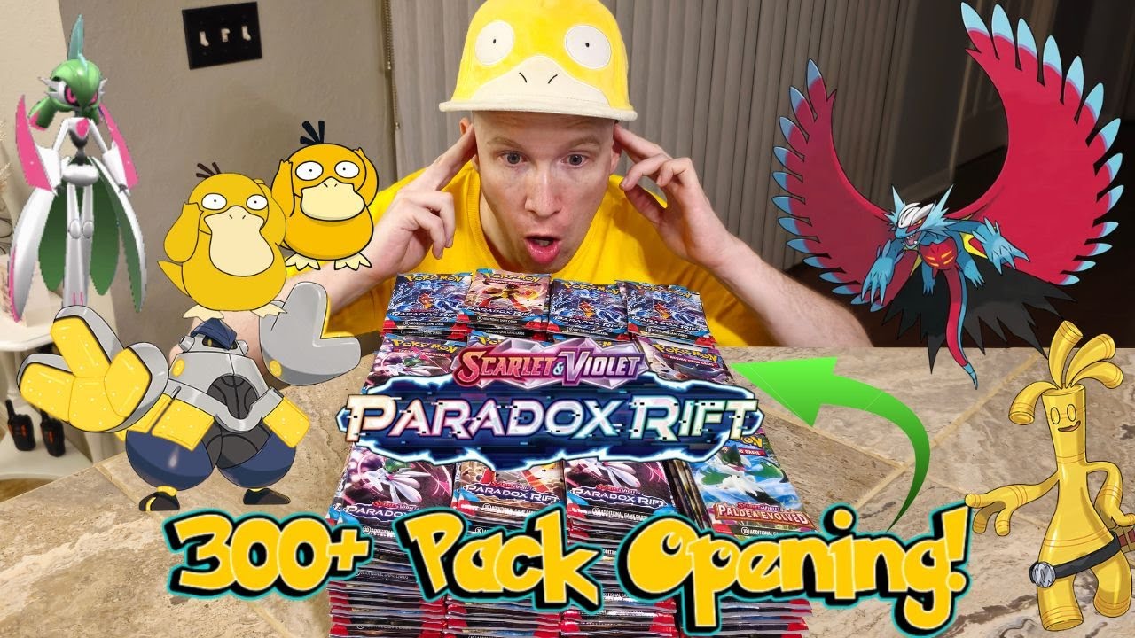 Pokemon 300+ Pack Opening Main Event Paradox Rift! Live Giveaways ...