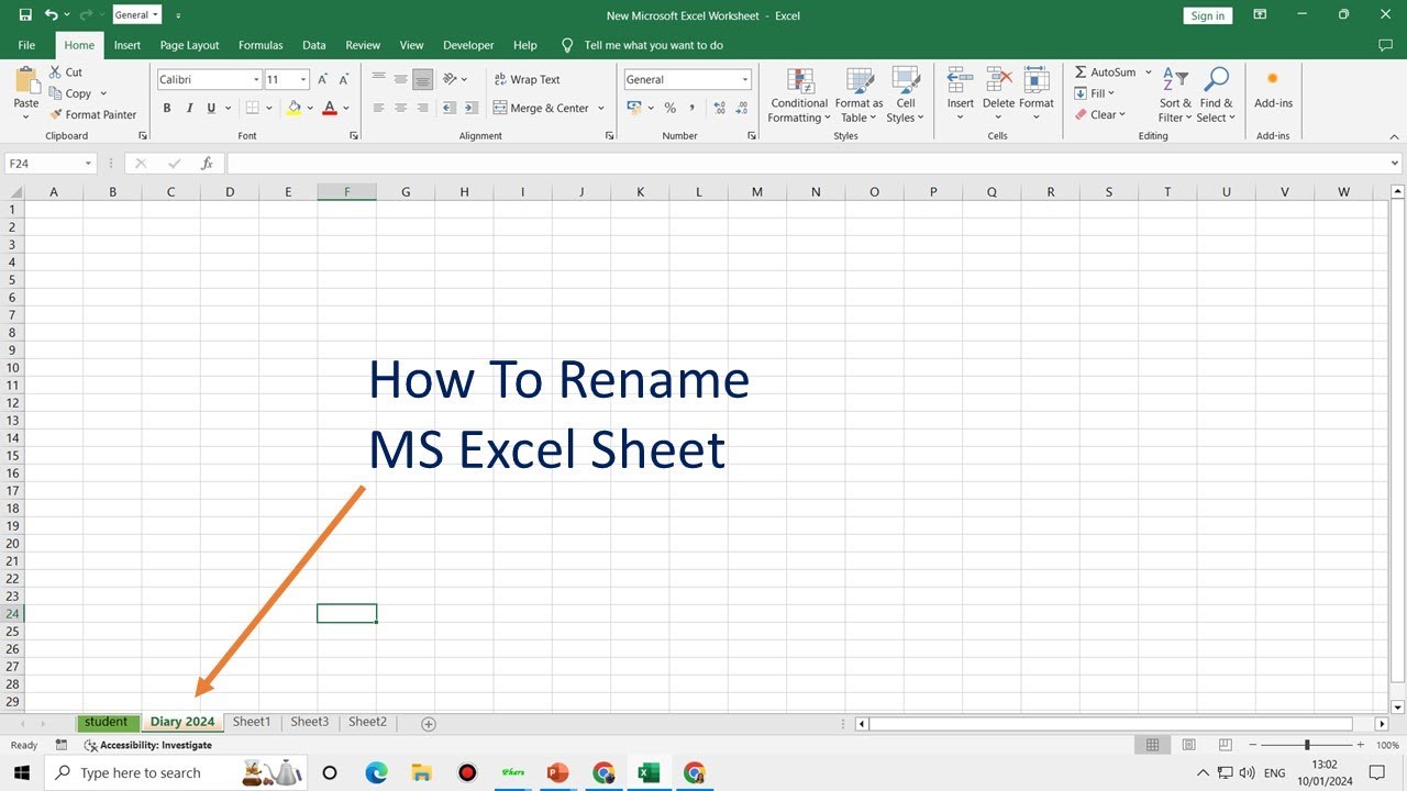 How to Rename Sheet In MS-Excel - YouTube