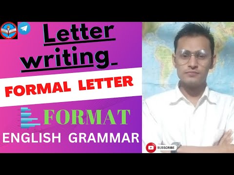 Formal Letter FORMAT in details English Grammar CBSE/NCERT - YouTube
