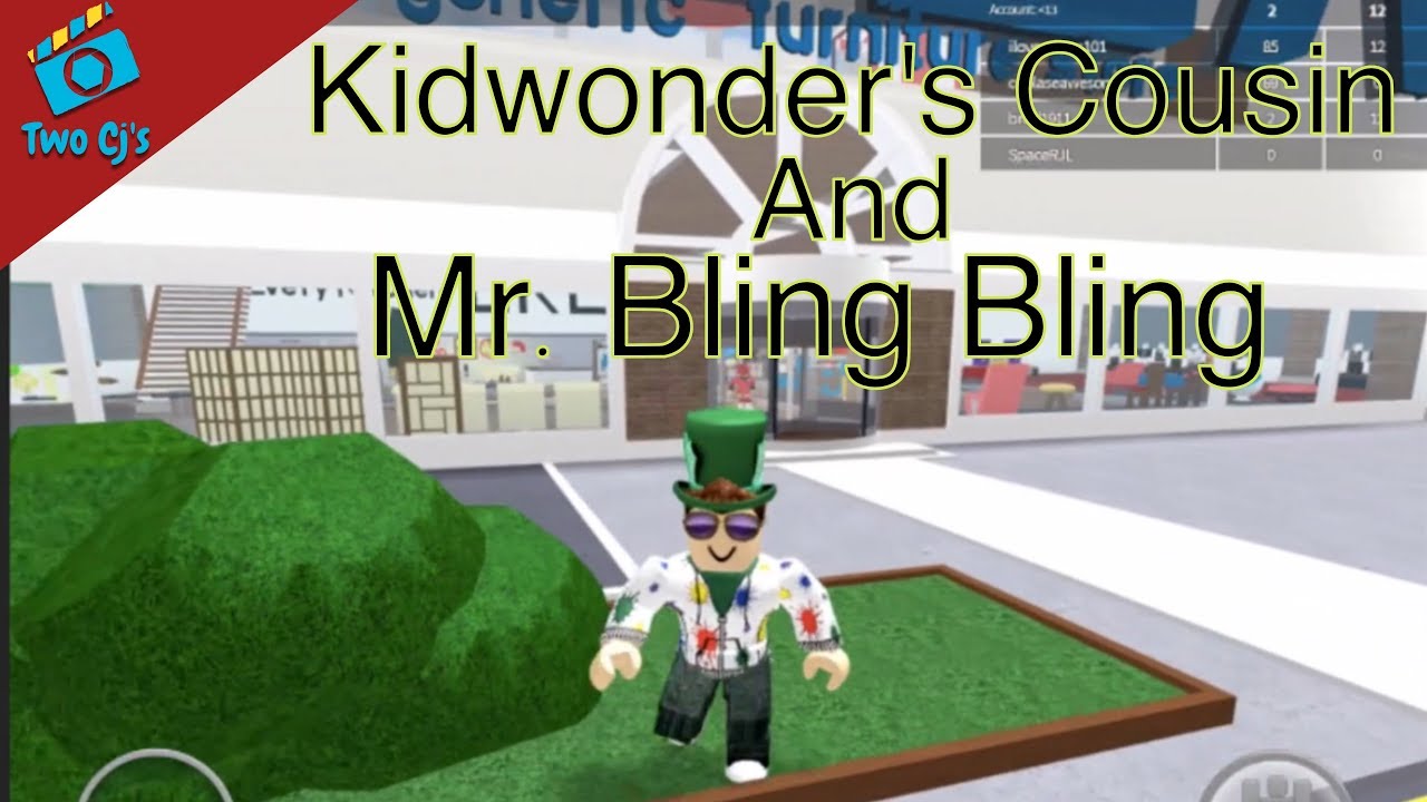 Kidwonder's Cousin Visits and Plays Roblox with Mr. Bling Bling - YouTube