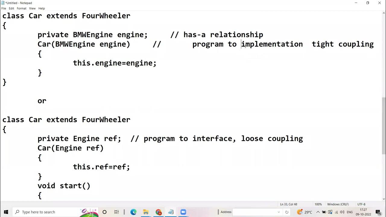 Core JAVA 30 Program to implementation Vs Program to interface - YouTube