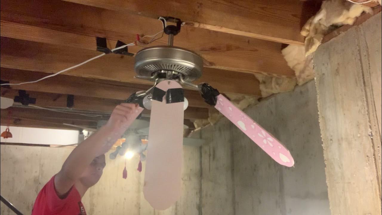 Smashing a ceiling fan pt2 - YouTube