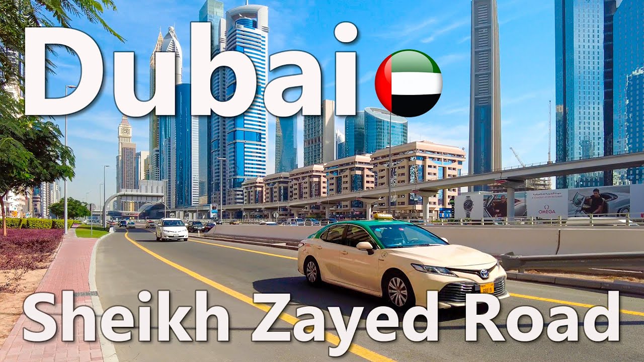 Dubai Sheikh Zayed Road Walking Tour 4K - YouTube