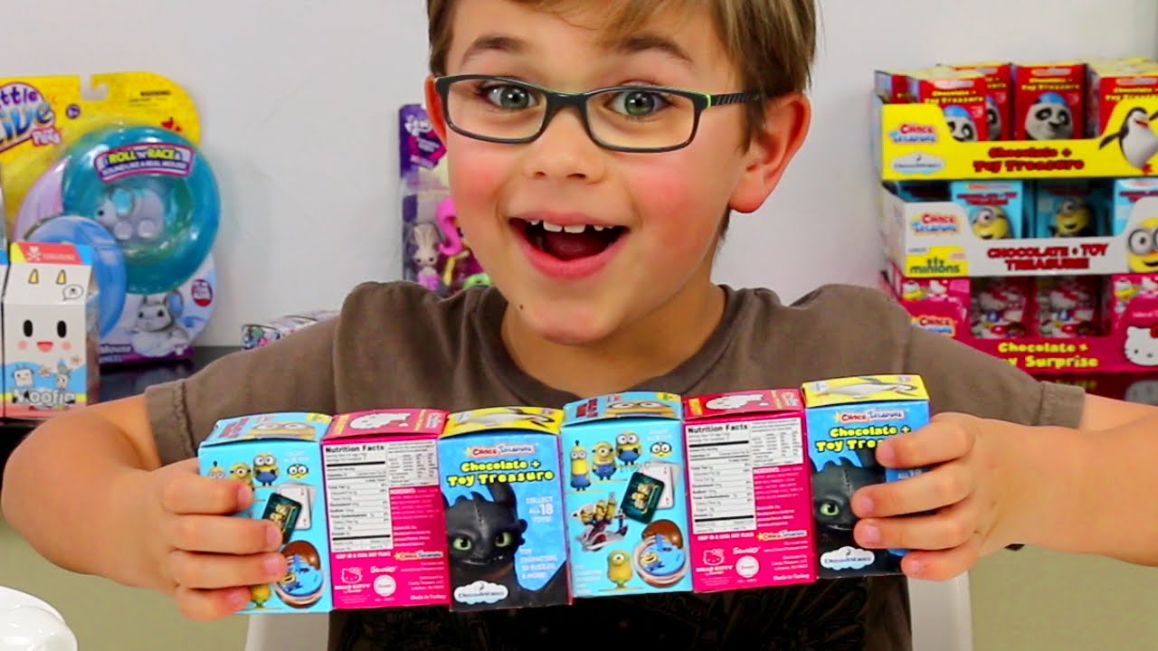 CHOCO TREASURE CHOCOLATE & TOY SURPRISE | MYSTERY EGGS OPENING ...