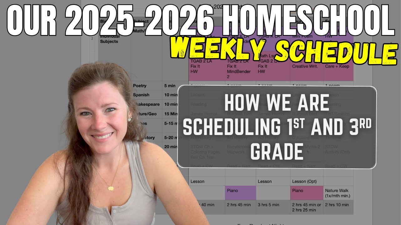 Our 2025-2026 Homeschool Timetable || Schedule for 1st and 3rd Grade ...