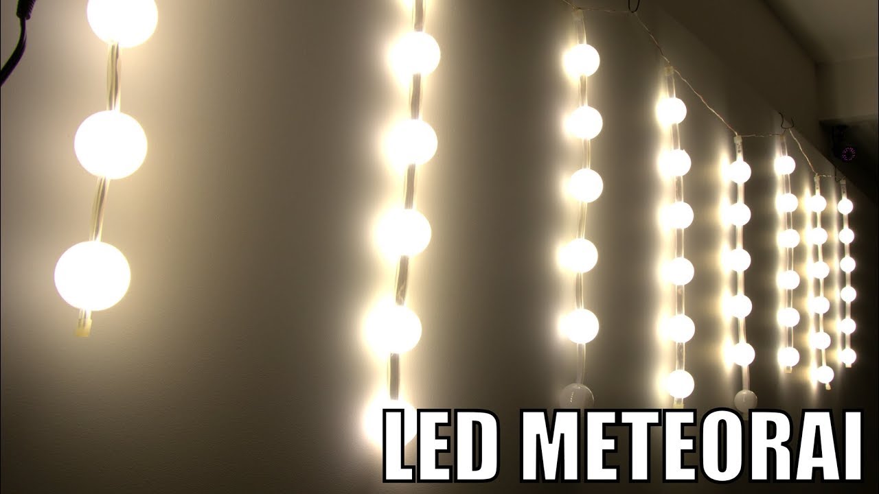LED Girlianda Meteorai | Kalėdinės lauko girliandos - YouTube