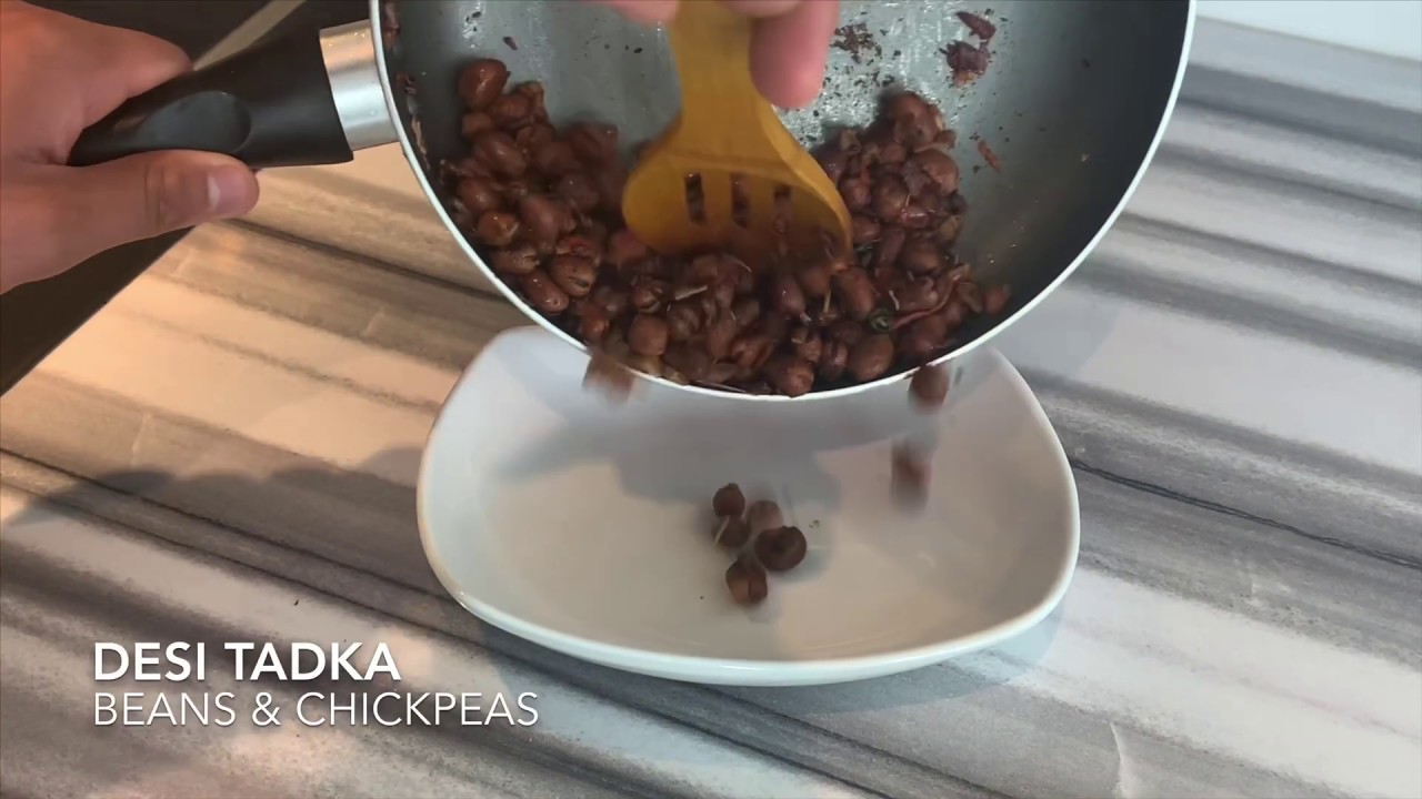 Desi Tadka Beans & Chickpeas | Healthy Snack | Desi Way - YouTube